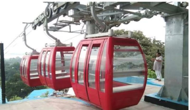 टनकपुर: पूर्णागिरि धाम में हनुमान चट्टी से काली मंदिर तक रोप-वे का ...